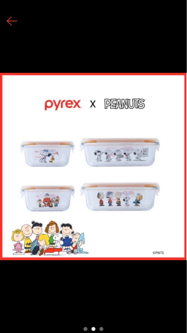 4 Snoopy Pyrex Corelle glassware container, Furniture & Home Living ...