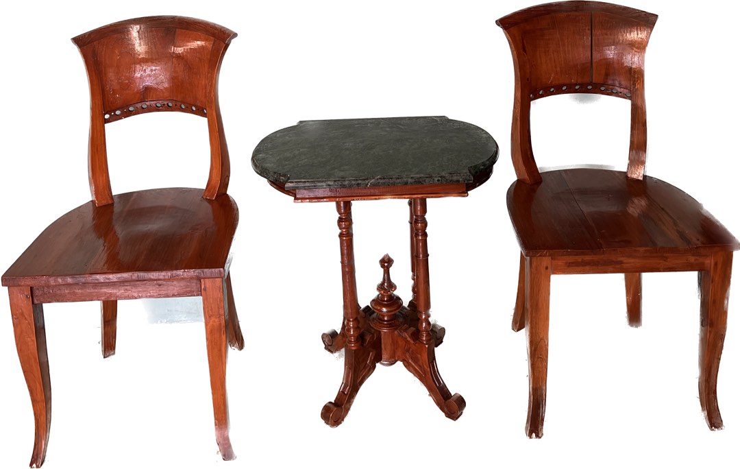 Solid Teak Wood Mini Table Set, Furniture & Home Living, Furniture ...