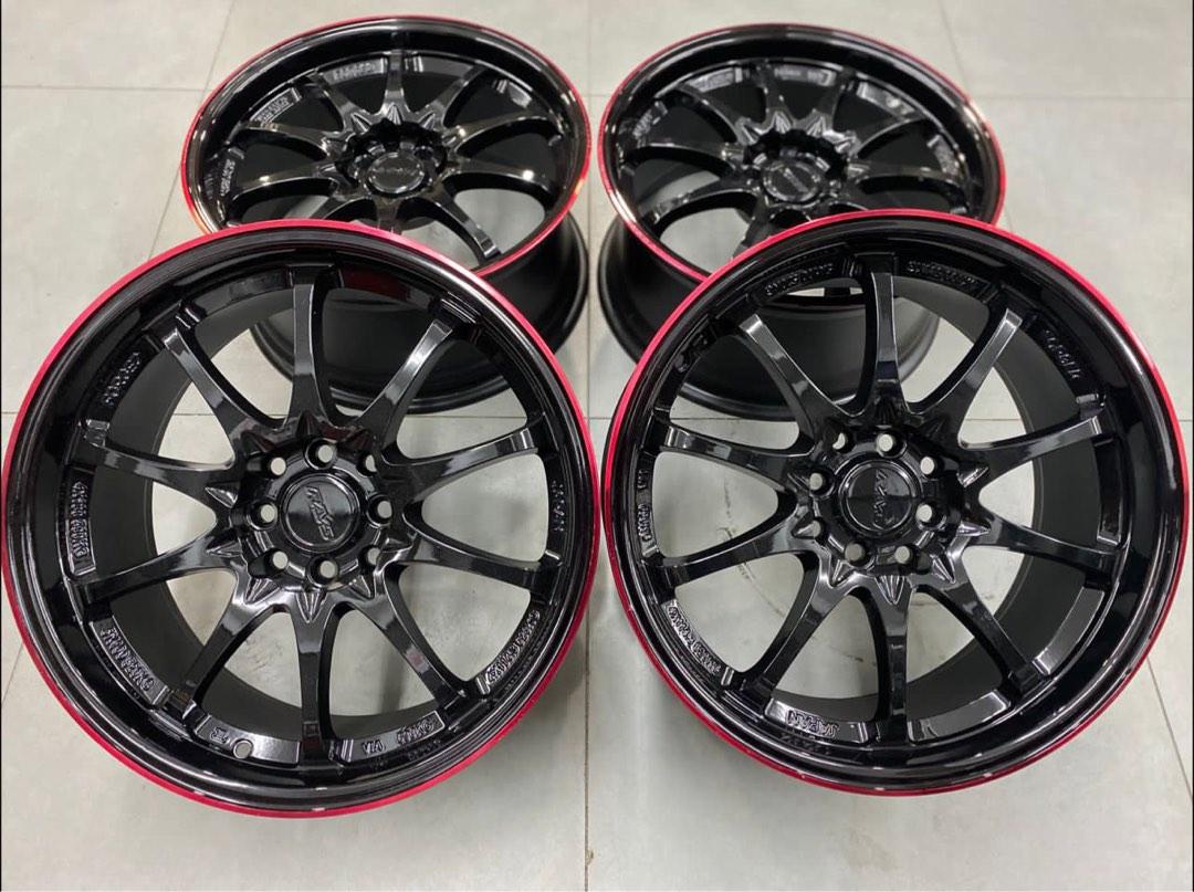 Sport Rim CE28 17 inch gloss black red lining, Auto Accessories on ...