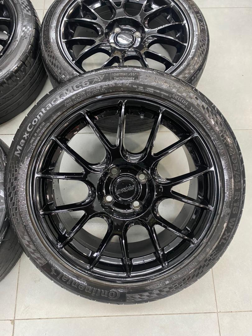 Sport Rim Rays G16 16x7jj pcd100 sekali tayar, Auto Accessories on ...
