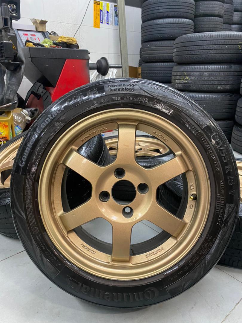 Sport Rim TE37 15x7jj pcd100 et35, Auto Accessories on Carousell