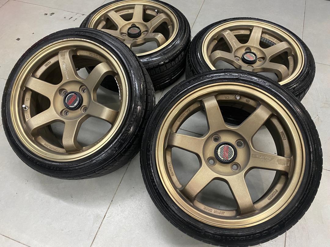 Sport Rim TE37 SL 15x7jj pcd100 kelisa viva kenari, Auto Accessories on ...