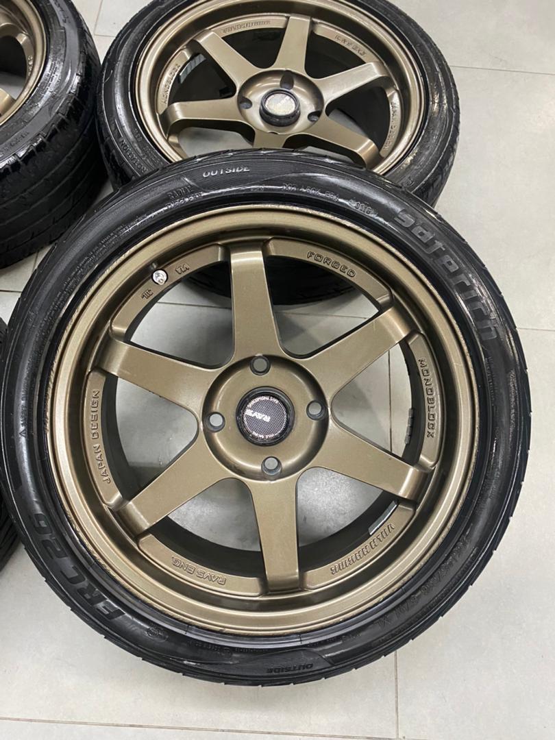 Sport Rim TE37 SL 16x7JJ PCD114, Auto Accessories on Carousell