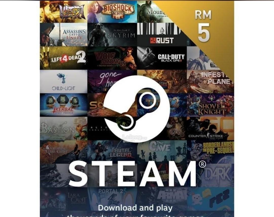 Steam Wallet Code Malaysia Pin RM5 RM10 RM50 RM100 #SeptemberSale, Video Gaming, Gaming ...