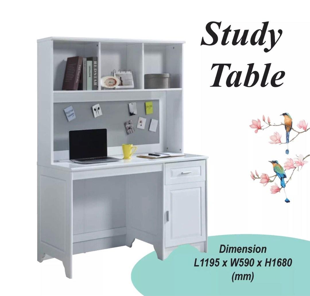 STUDY TABLE WITH SHELF / STUDY DESK / WRITING TABLE / WRITING DESK ...