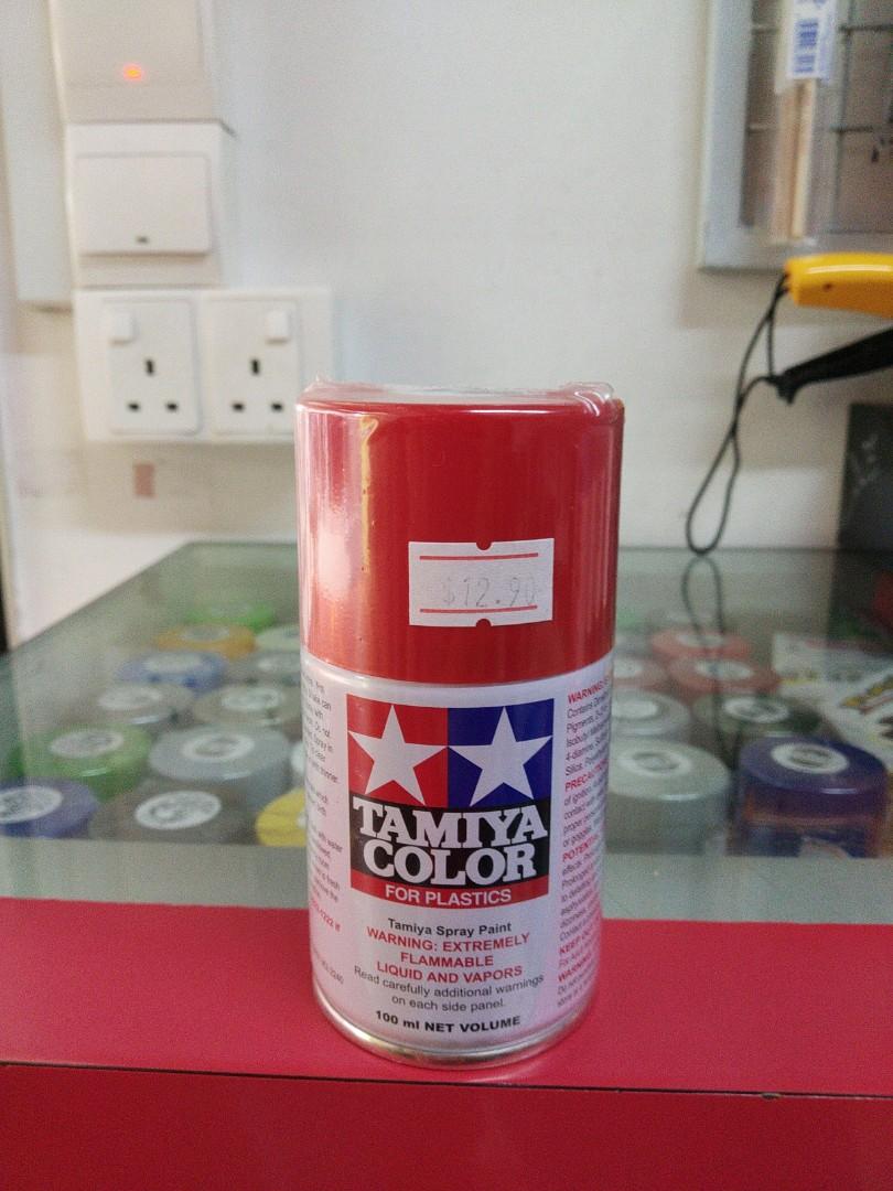 Tamiya TS-8 Italian Red Spray Paint for Plastic, Hobbies & Toys ...