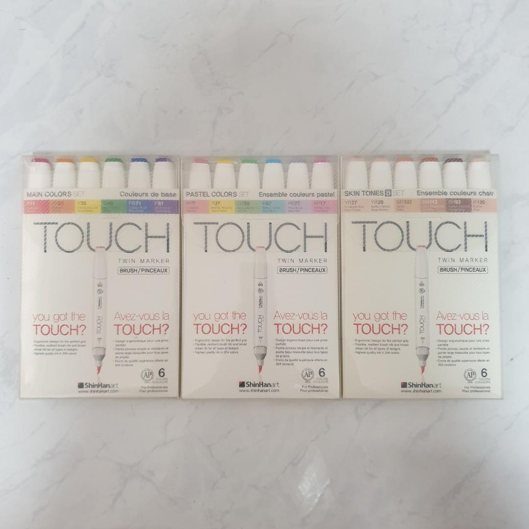 TOUCH Brush Twin Marker Sets (Main Colors, Pastel Colors, Skin Tones B ...