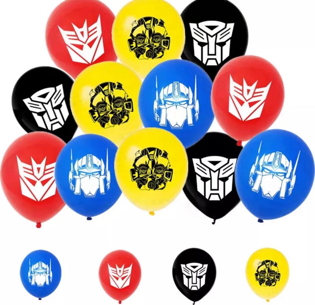 Transformers Theme Happy Birthday Kid Party Balloon Decoration Prop Set ...
