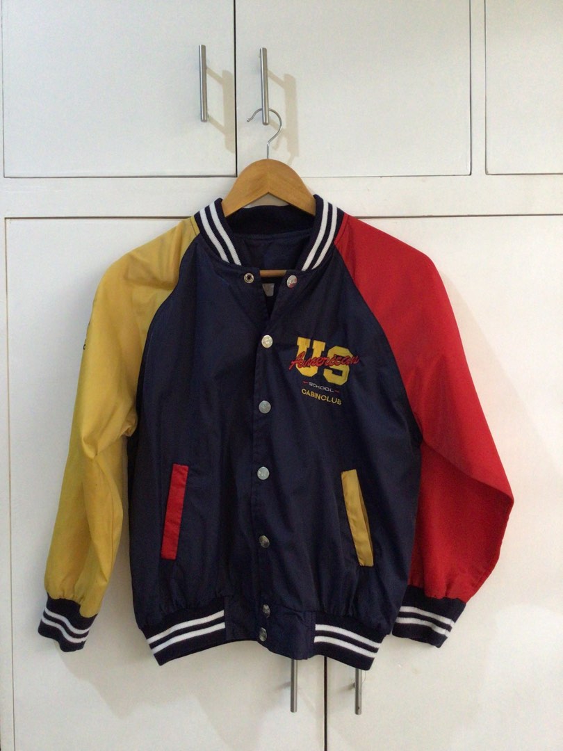 TRI COLOR BOMBER JACKET, Women's Fashion, Coats, Jackets and Outerwear ...