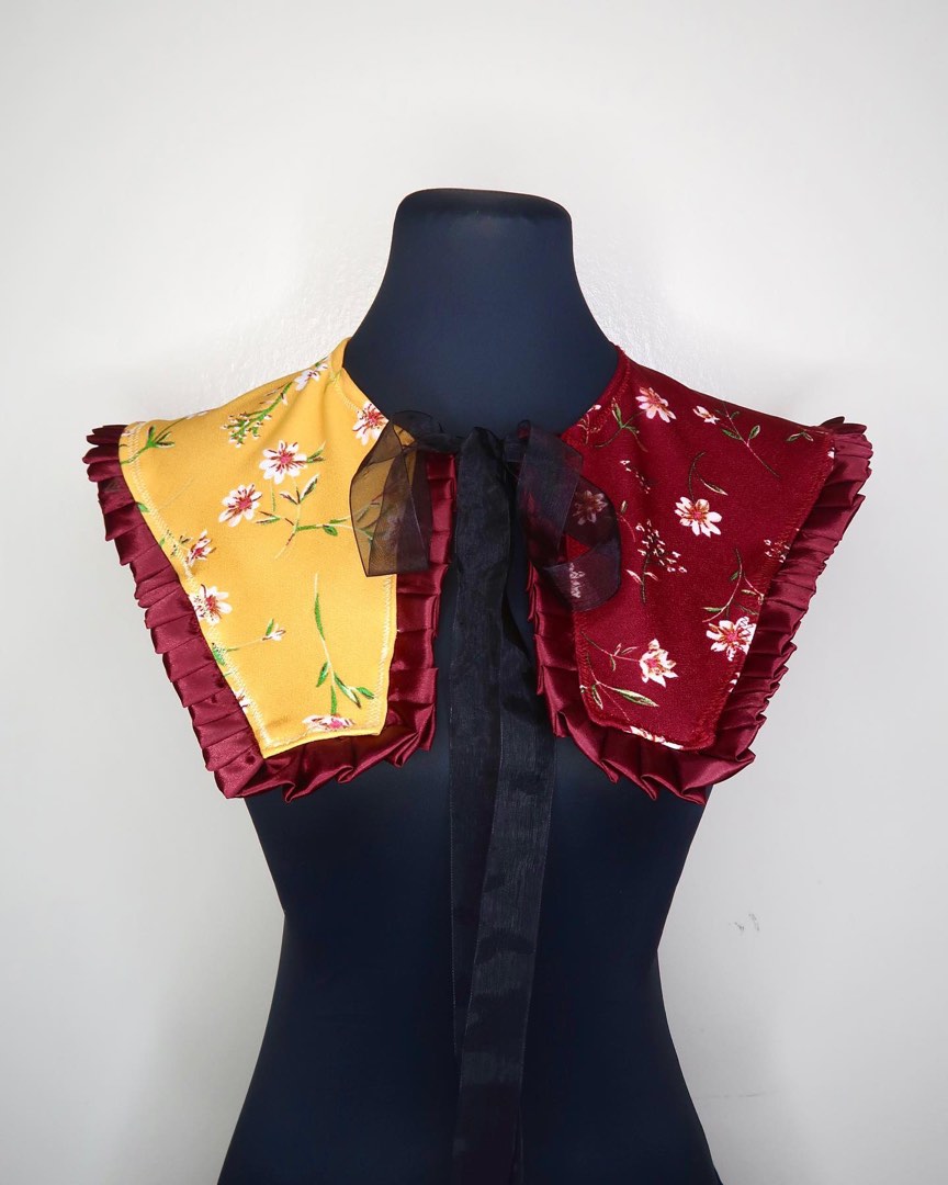 UBE KENDI KWELYO collar harajuku native fabric floral lace silk ruffles ...