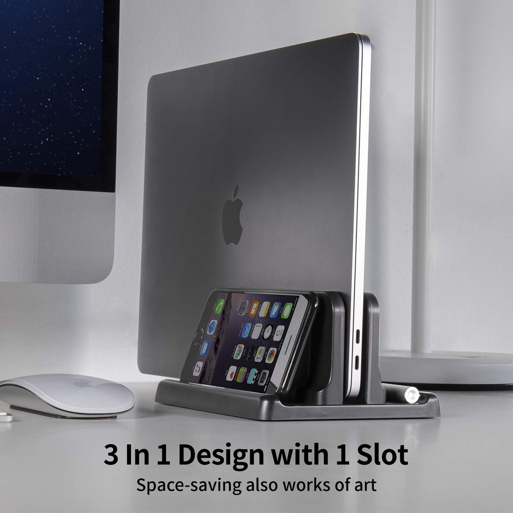 Vertical Laptop stand laptop holder vertical Adjustable Double Vertical ...