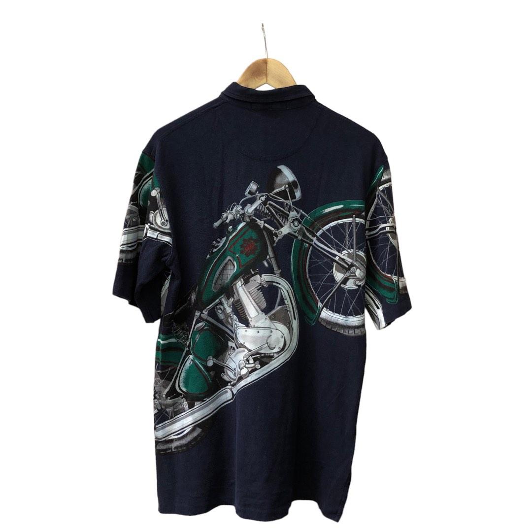 Vintage Ralph Lauren Motorcycle Polo(RARE), Men's Fashion, Tops & Sets ...