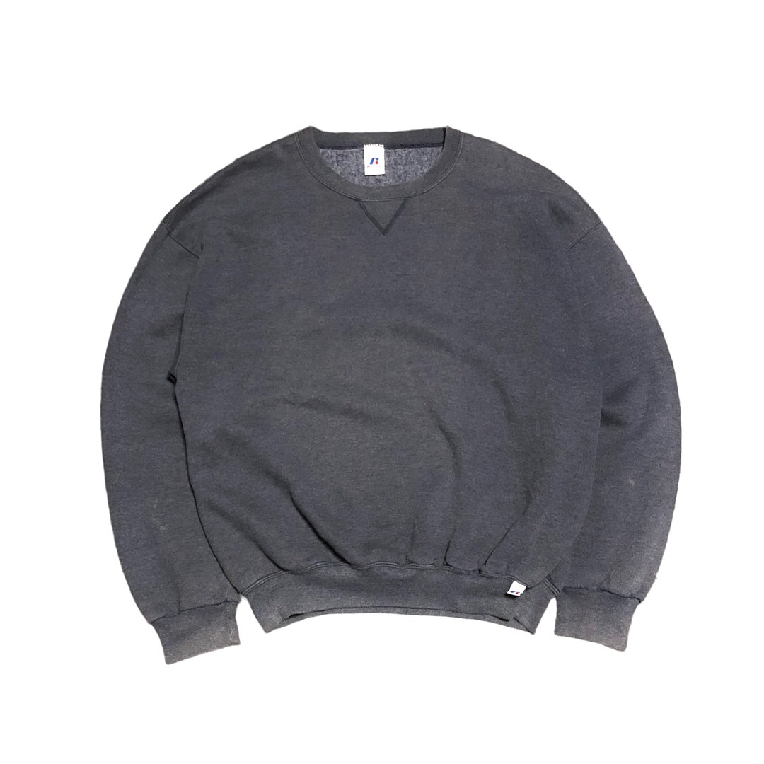 Vintage Russell Athletics Blank Crewneck (Ash Grey), Men's Fashion ...