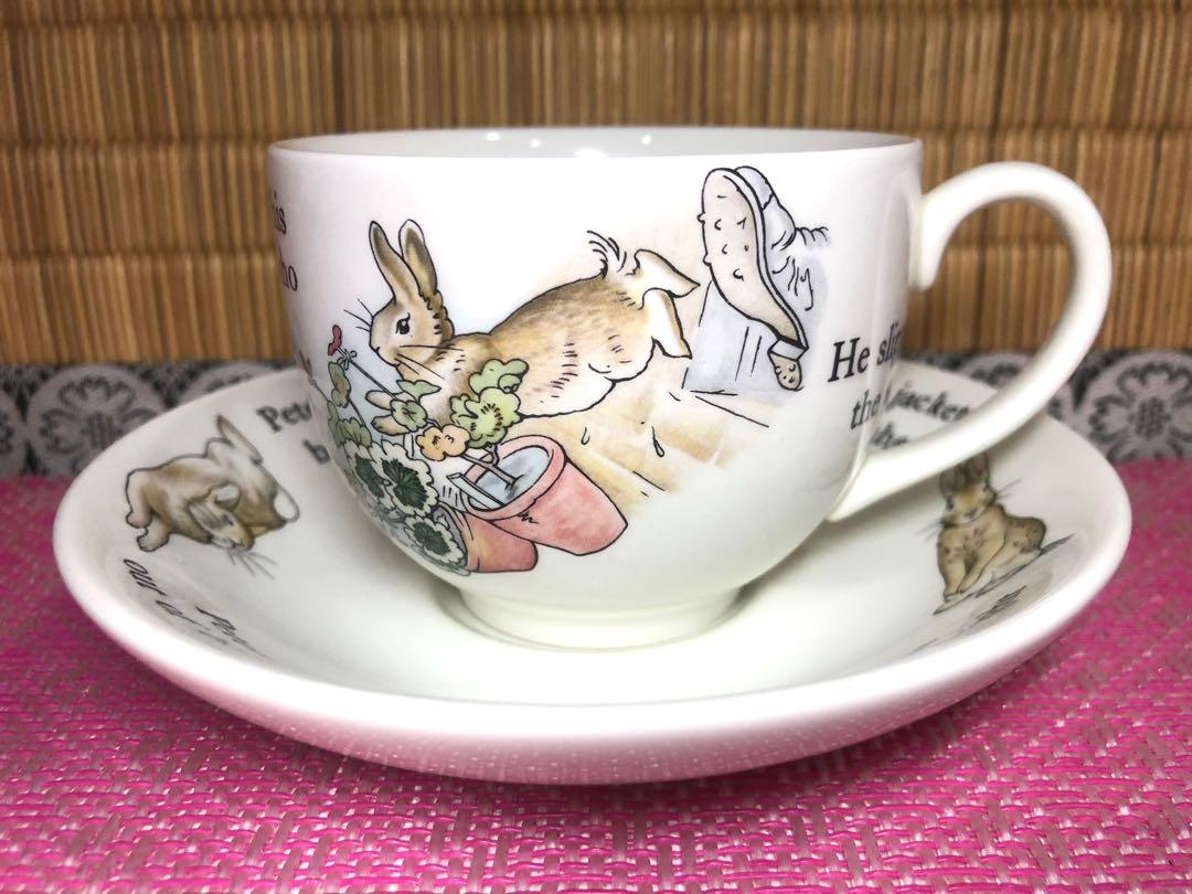 WEDGWOOD Peter Rabbit porcelain tea cup with saucer Made in England ...