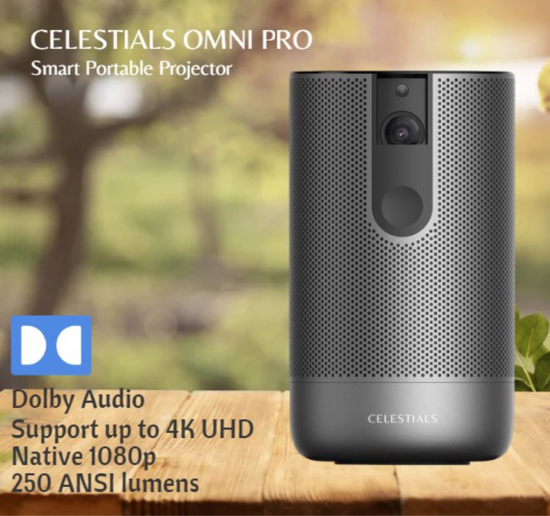 New Launch [www.celestials.sg] CELESTIALS OMNI PRO - Smart Portable Projector, up to 120 Inch ...