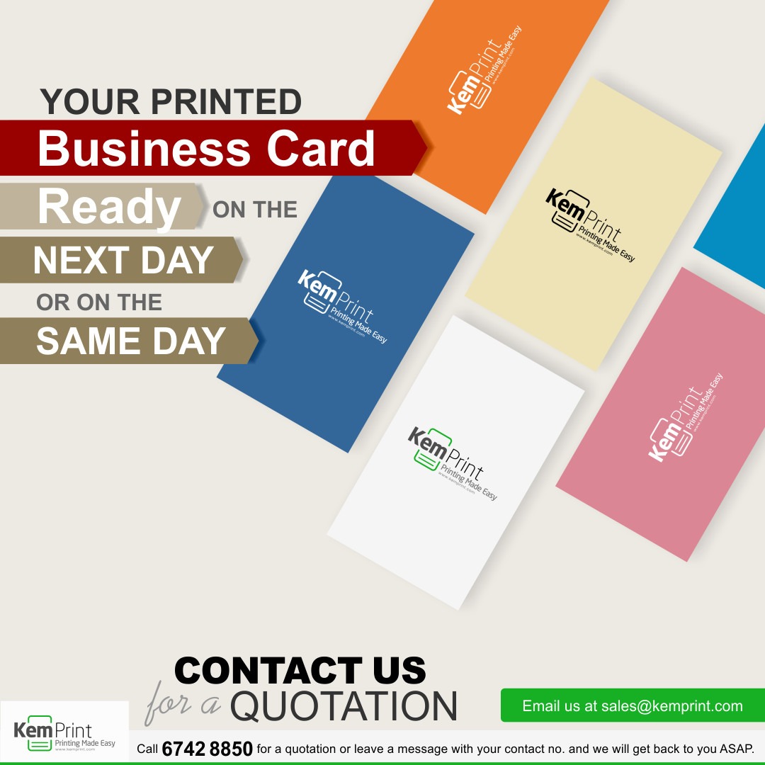 Your Printed Business Card Ready on the Next Day or Same Day. Print ...