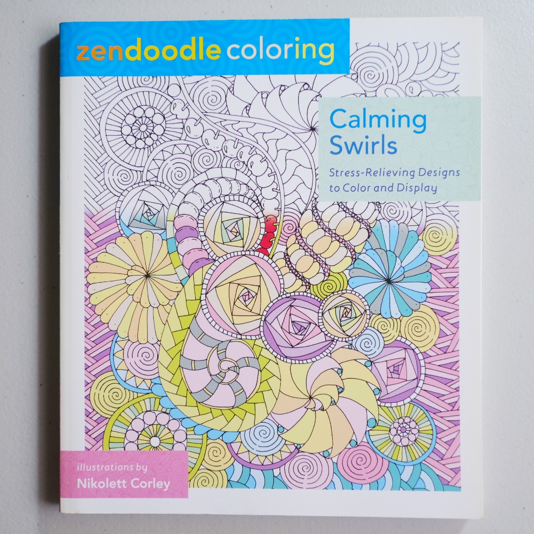 Zen Doodle Coloring Calming Swirls, Hobbies & Toys, Stationary & Craft ...