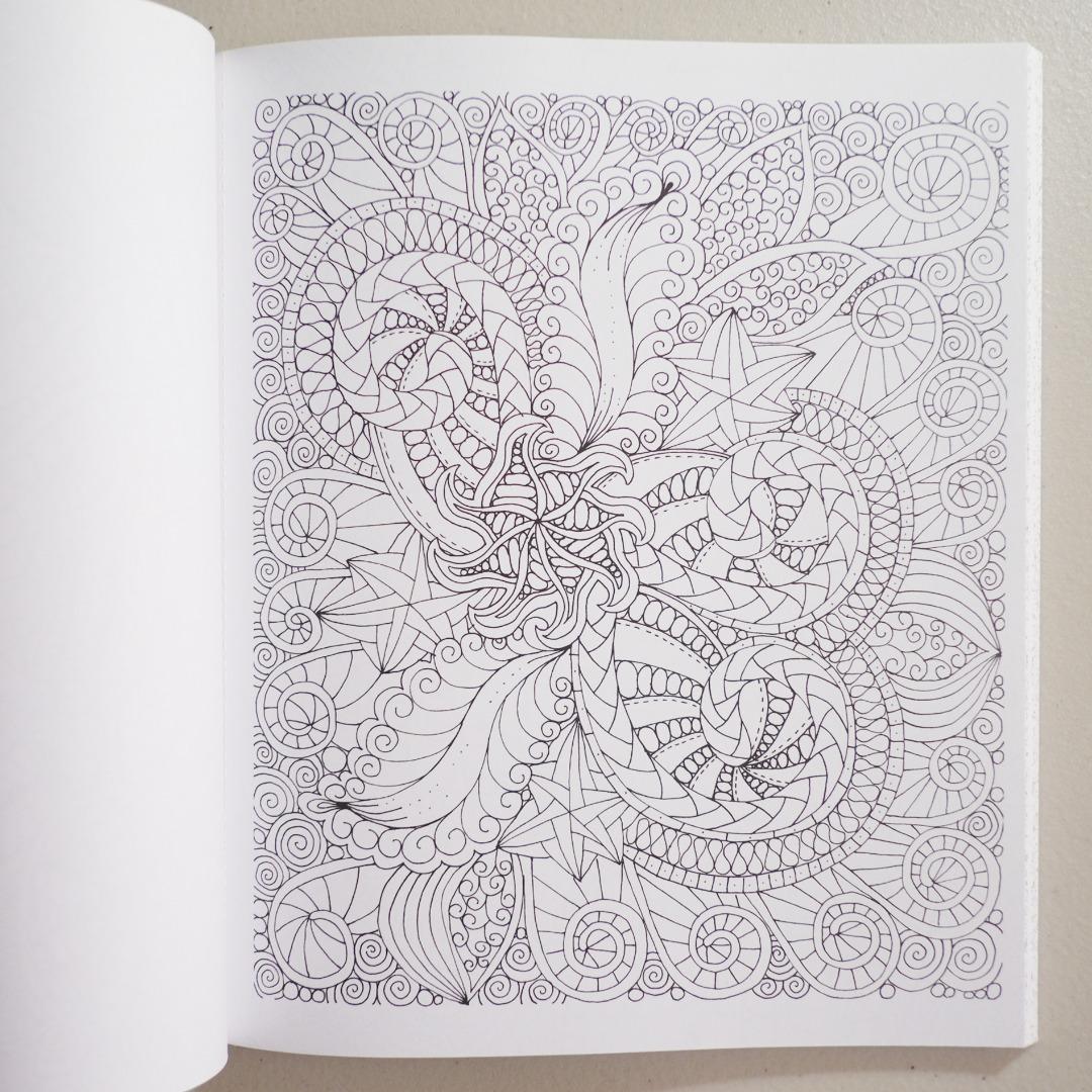 Zen Doodle Coloring Calming Swirls, Hobbies & Toys, Stationary & Craft ...