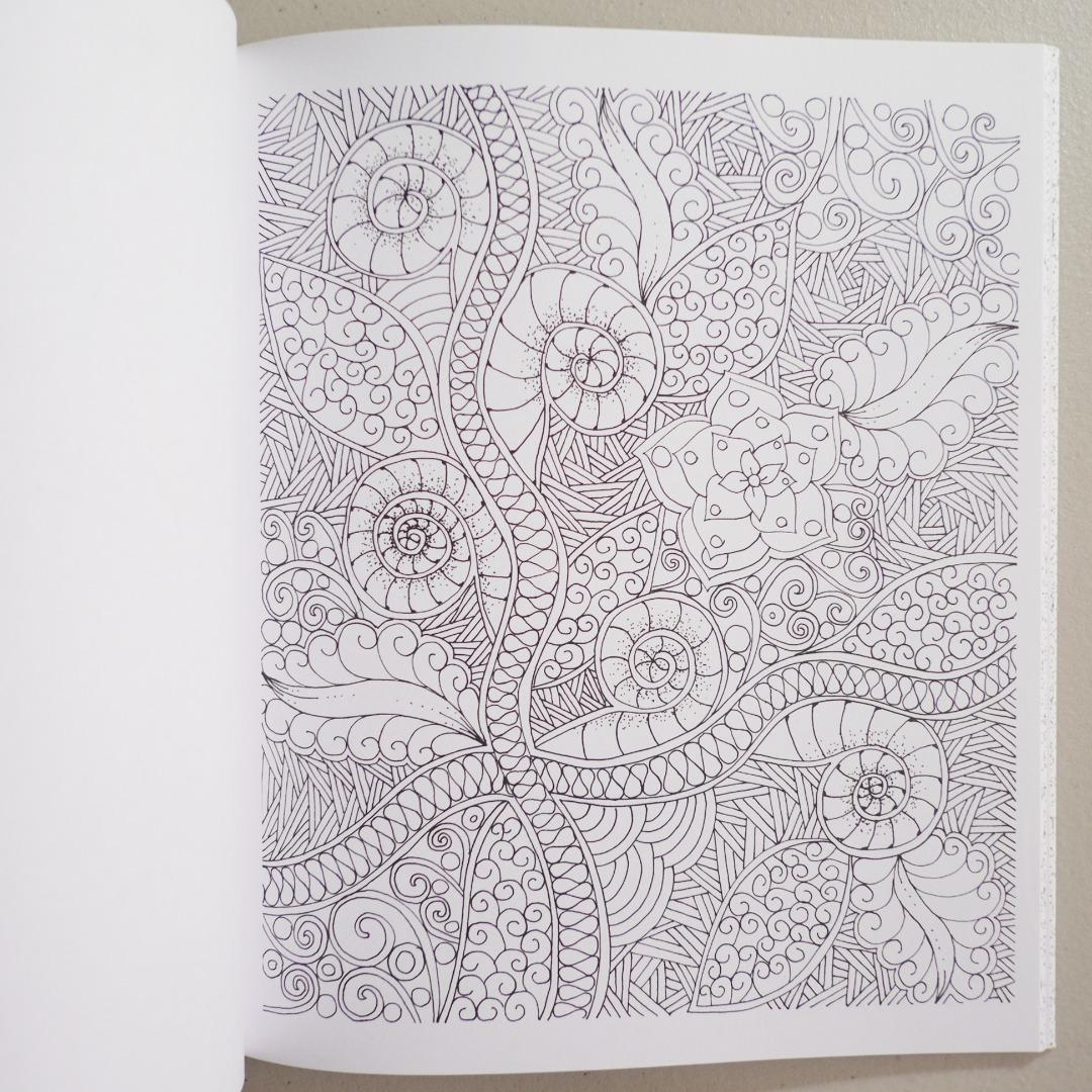 Zen Doodle Coloring Calming Swirls, Hobbies & Toys, Stationary & Craft ...