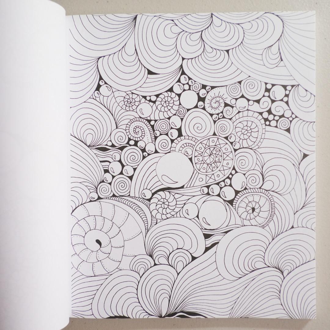 Zen Doodle Coloring Calming Swirls, Hobbies & Toys, Stationary & Craft ...