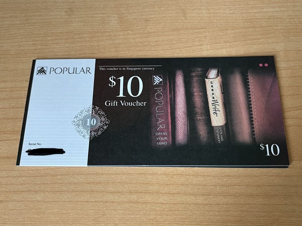 15 x $10 Popular voucher, Tickets & Vouchers, Vouchers on Carousell