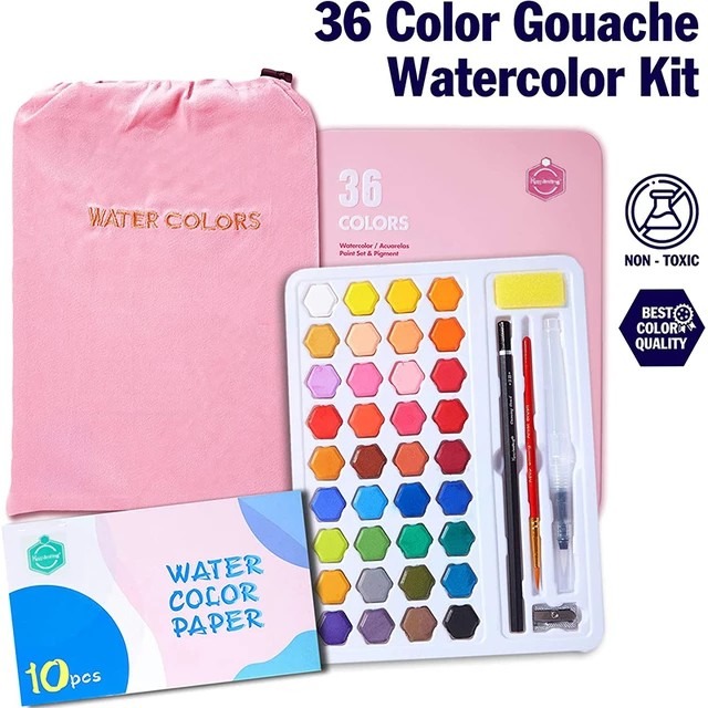 36 Colors Solid Watercolour Paint, Hobbies & Toys, Stationery & Craft ...