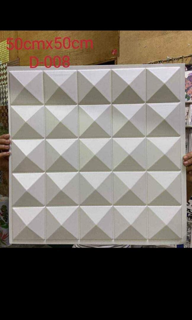 3d Pvc wall panel 50cmx50cm, Furniture & Home Living, Home Decor, Wall ...