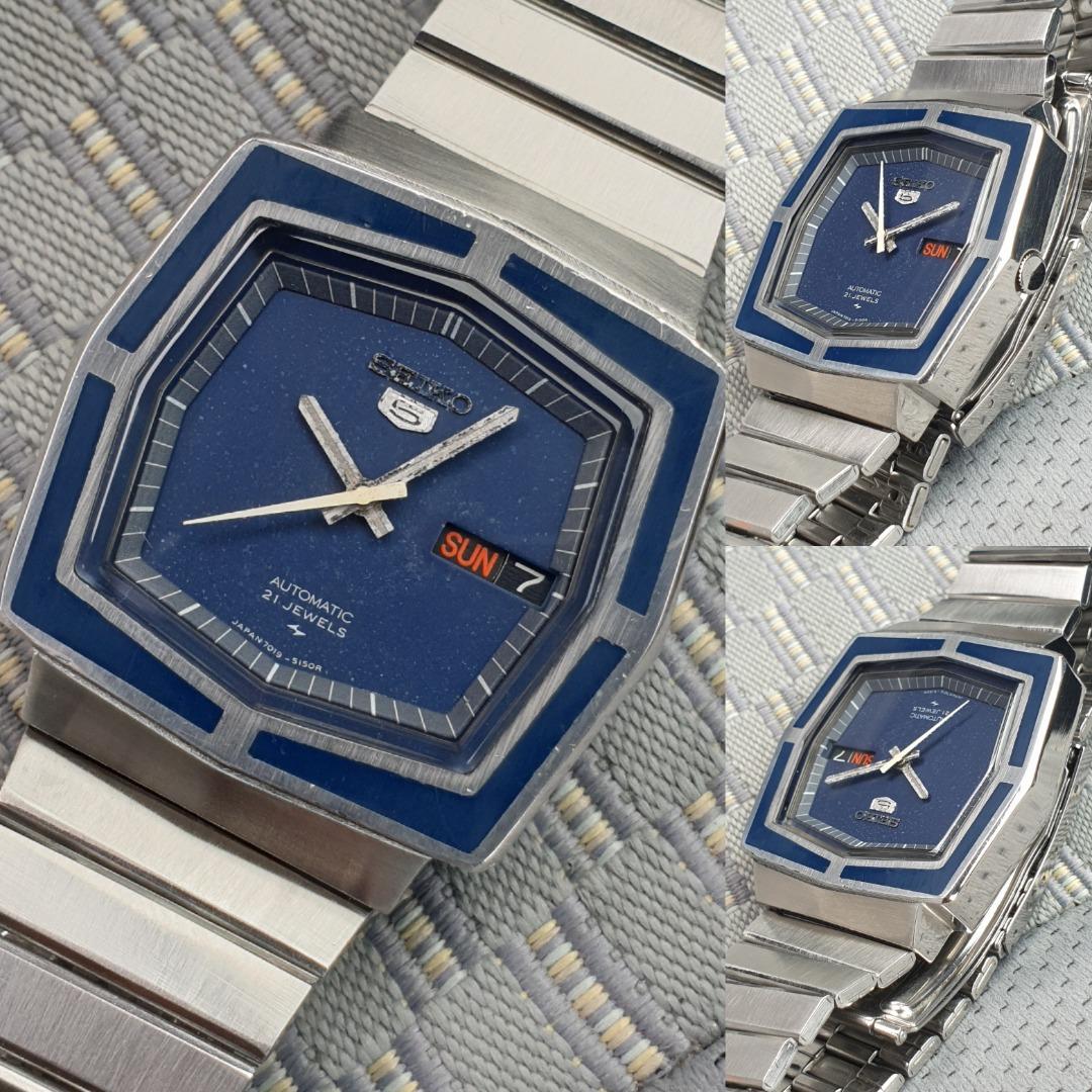(A749) Vintage 1970's Octagonal Seiko 7019 Watch, Men's Fashion ...