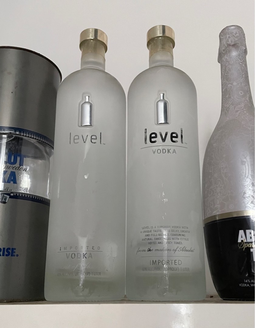 Absolut Level 1L Vodka full bottle, Food & Drinks, Alcoholic Beverages ...