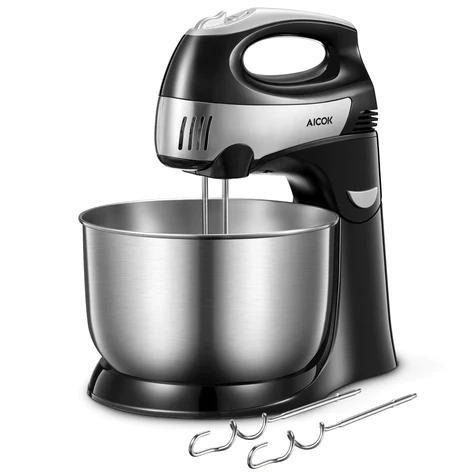 Aicok Hand Mixer Stand Mixer 2 in 1 Electric Mixer with 3.5 Liter Bowls ...