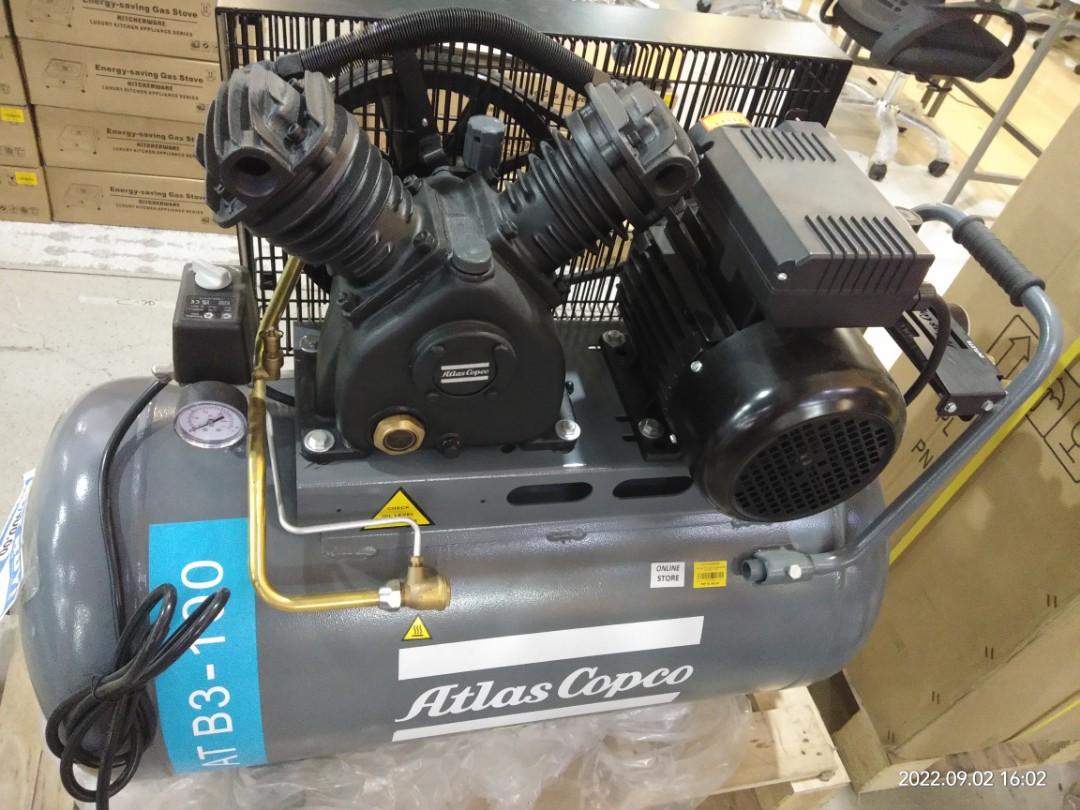 Atlas copco 3HP cast iron piston type air compressor Mode of payment ...