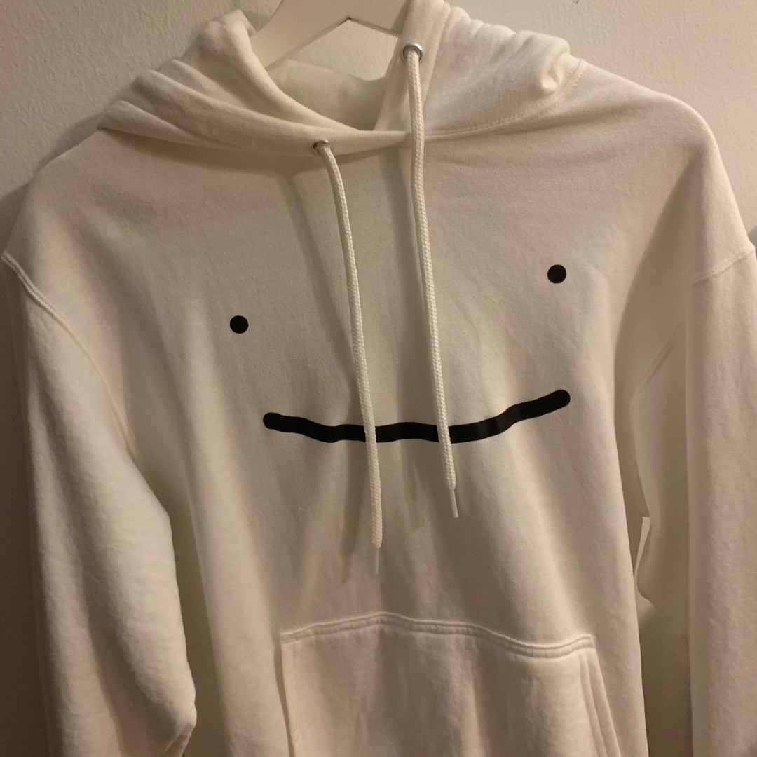 authentic dream minecraft youtube white smile hoodie, Men's Fashion ...