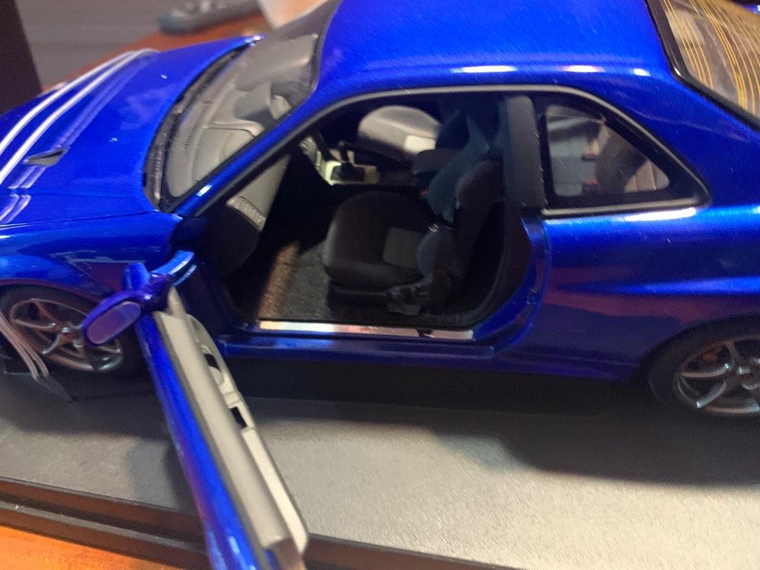Autoart Nissan GTR R34 VSpec-II Bayside Blue, Hobbies & Toys, Toys ...