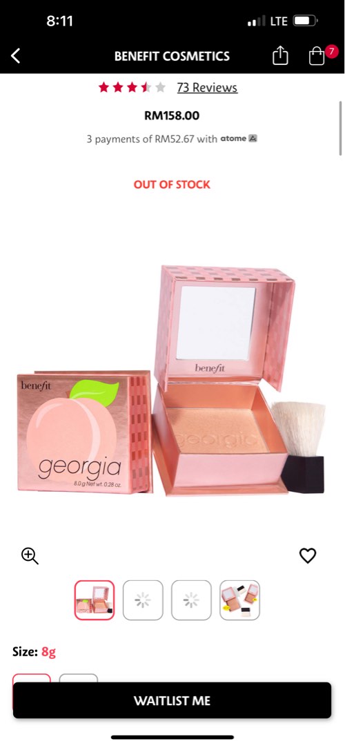 Benefit georgia full size, Beauty & Personal Care, Face, Makeup on ...