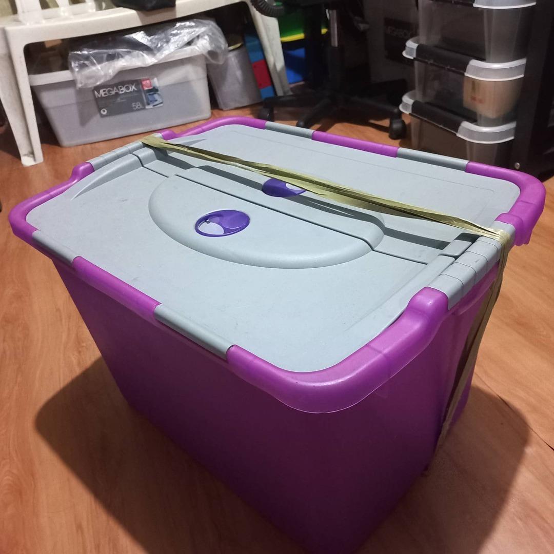 Big Durable Plastic Storage Box Megabox 120-150L, Furniture & Home ...