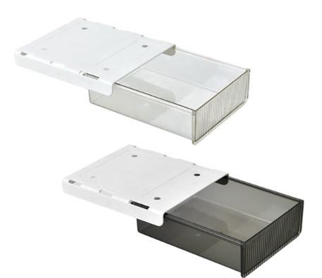 BORI-Self-adhesive hidden storage box under desk drawer Shelf Sliding ...