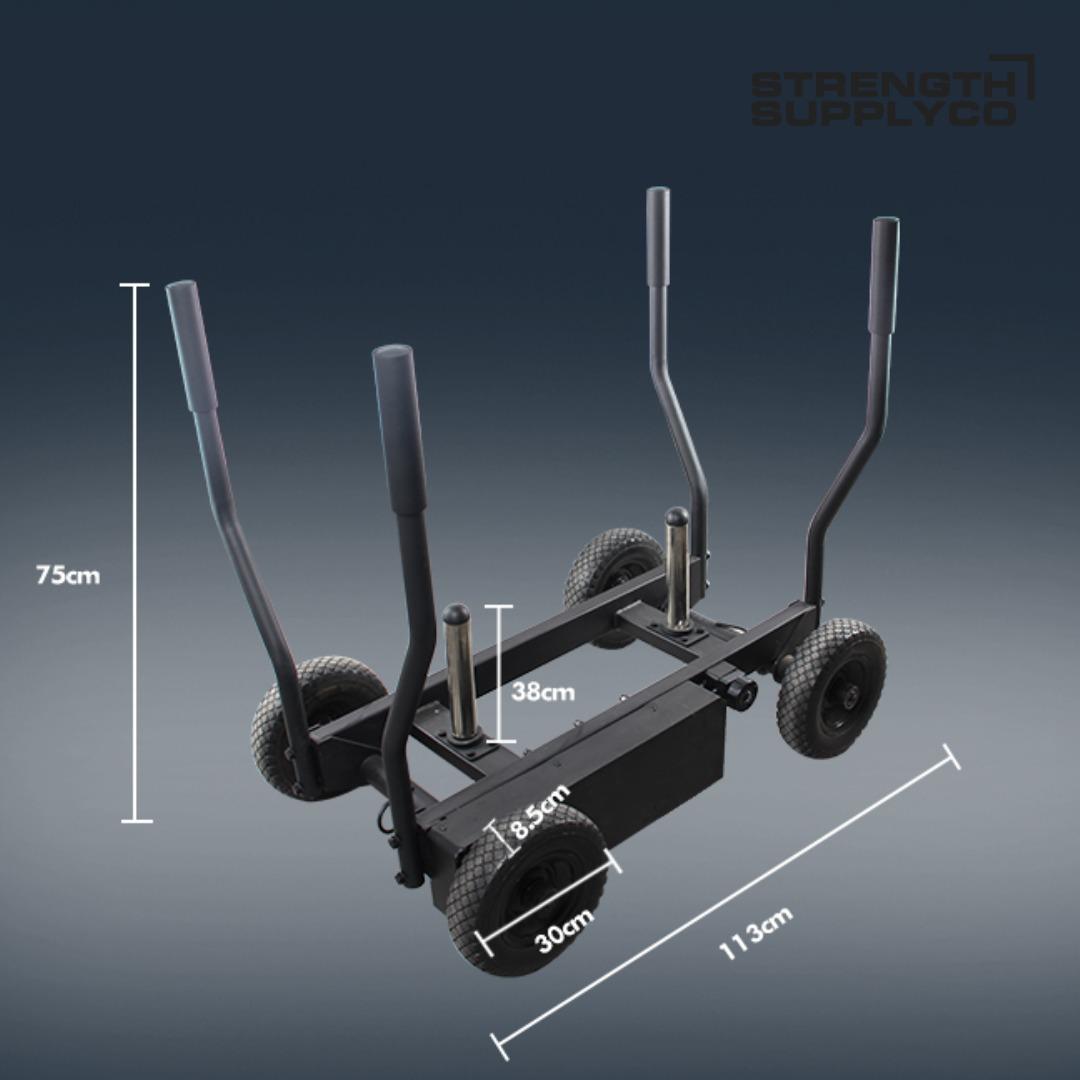 Brute Fitness Wheeled Sled Tank for Strength and Conditioning, Sports ...