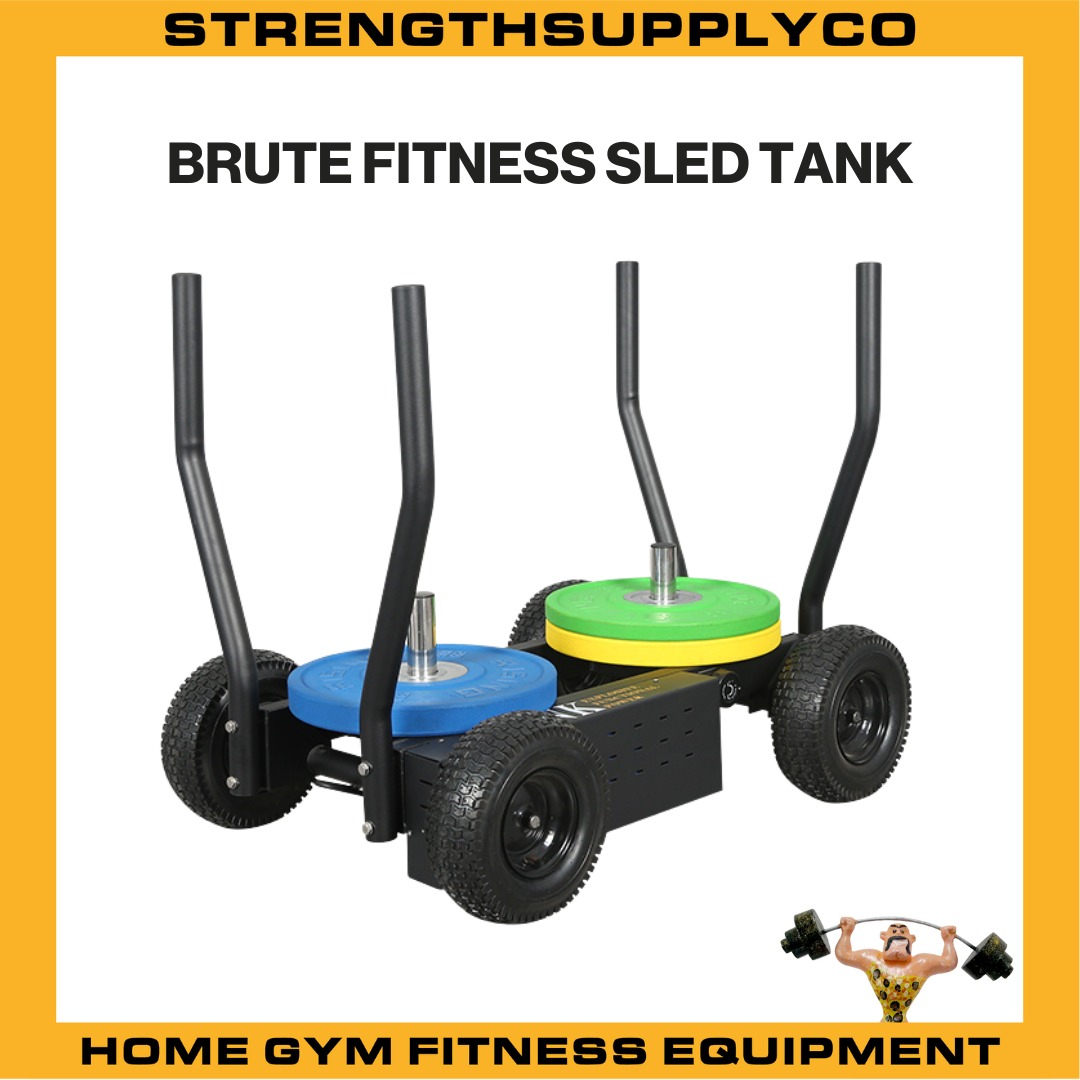 Brute Fitness Wheeled Sled Tank for Strength and Conditioning, Sports ...
