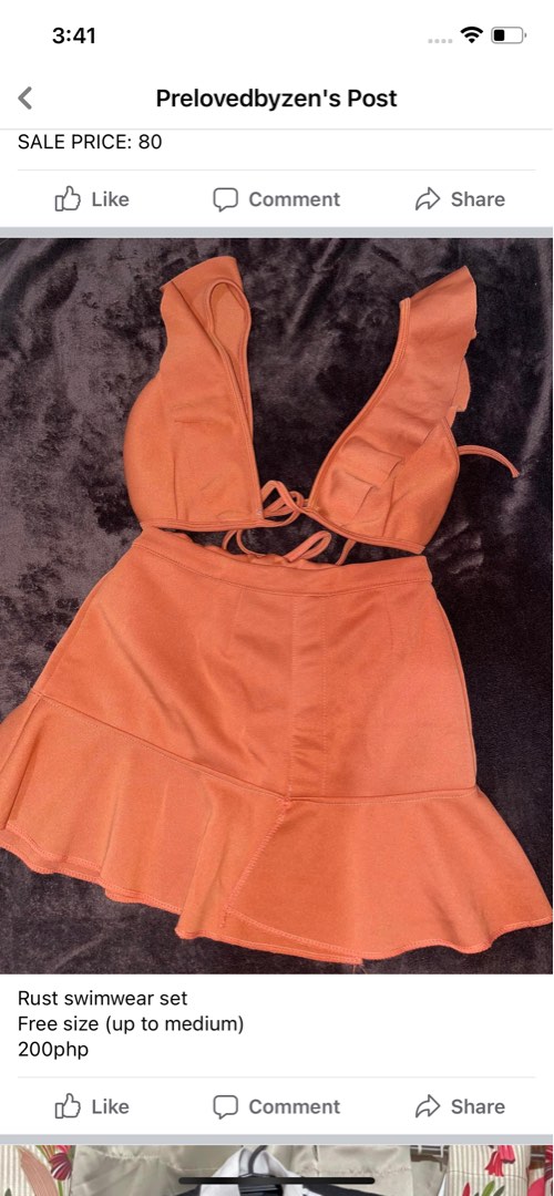 BUNDLE OF 2 Rust Swimsuit + Free black swimsuit, Women's Fashion ...