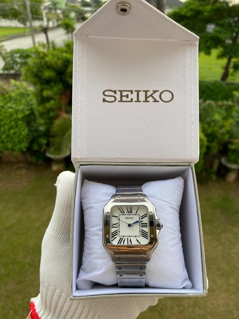Cartier Santos Seiko, Men's Fashion, Watches & Accessories, Watches on ...