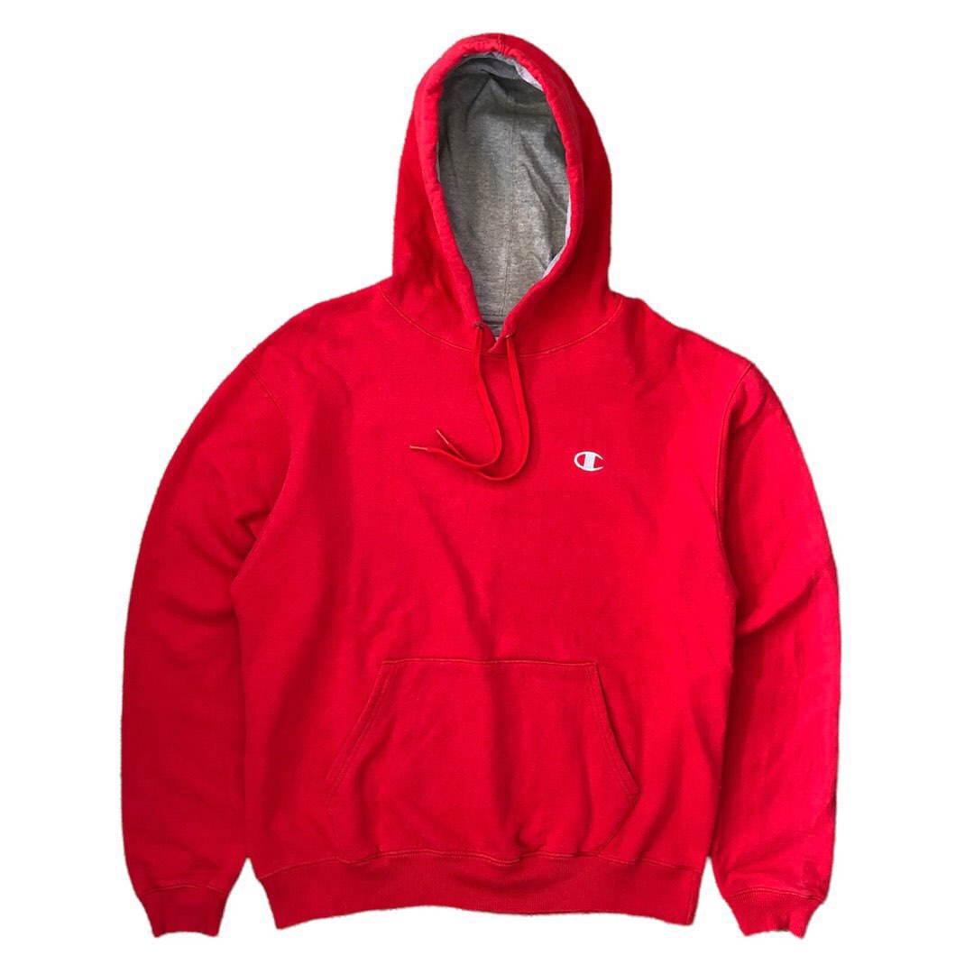 CHAMPION BASIC C LOGO PULLOVER HOODIE JACKET RED, Men's Fashion, Coats ...