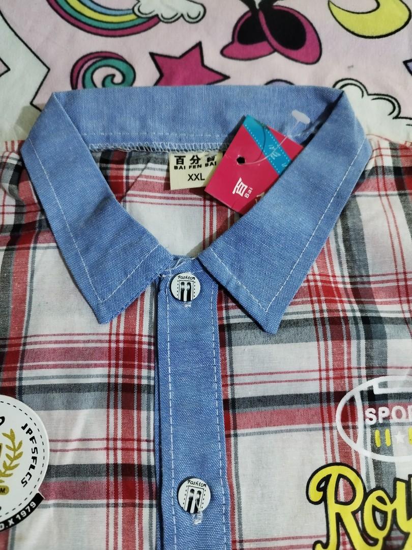 Checkered Red Polo, Babies & Kids, Babies & Kids Fashion on Carousell
