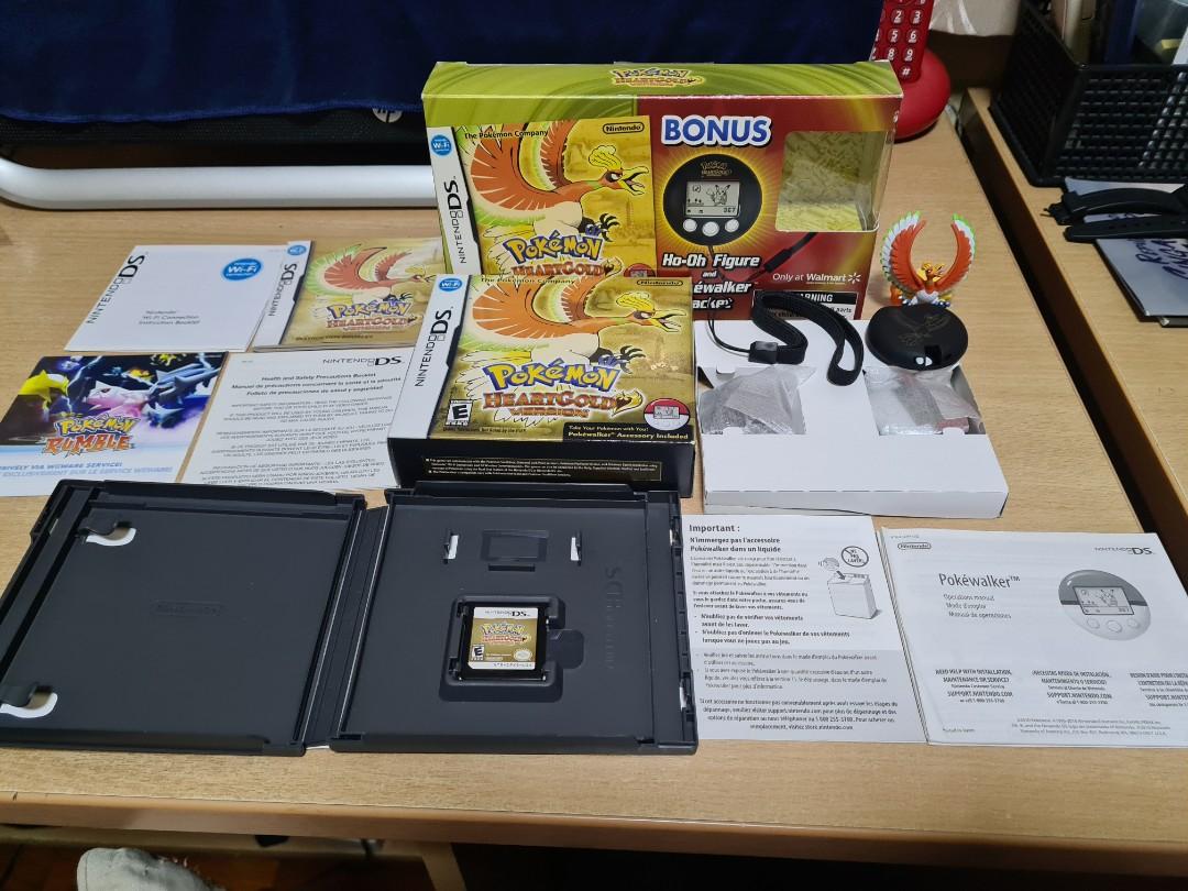 CIB Pokemon Heartgold with ho-oh figure and pokewalker jacket bundle ...