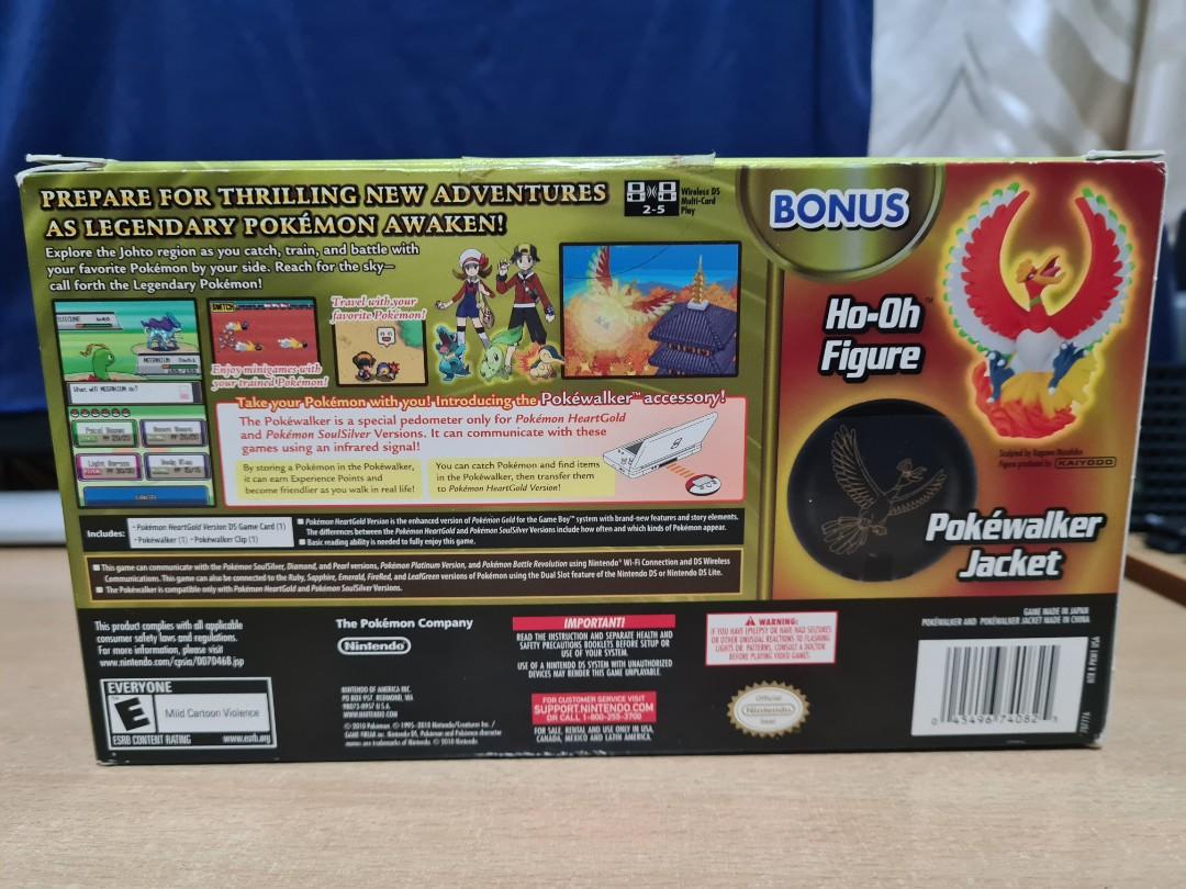 CIB Pokemon Heartgold with ho-oh figure and pokewalker jacket bundle ...