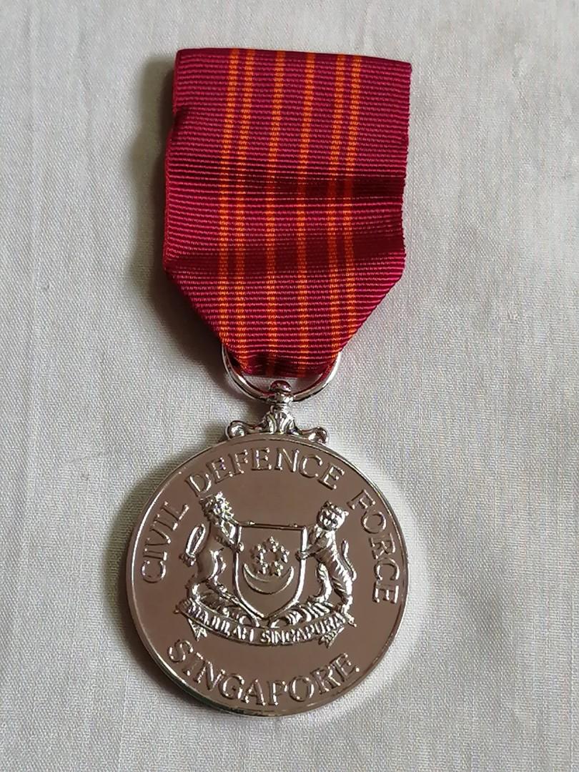 Civil Defence Force Good Service Full Size Medal, Hobbies & Toys ...