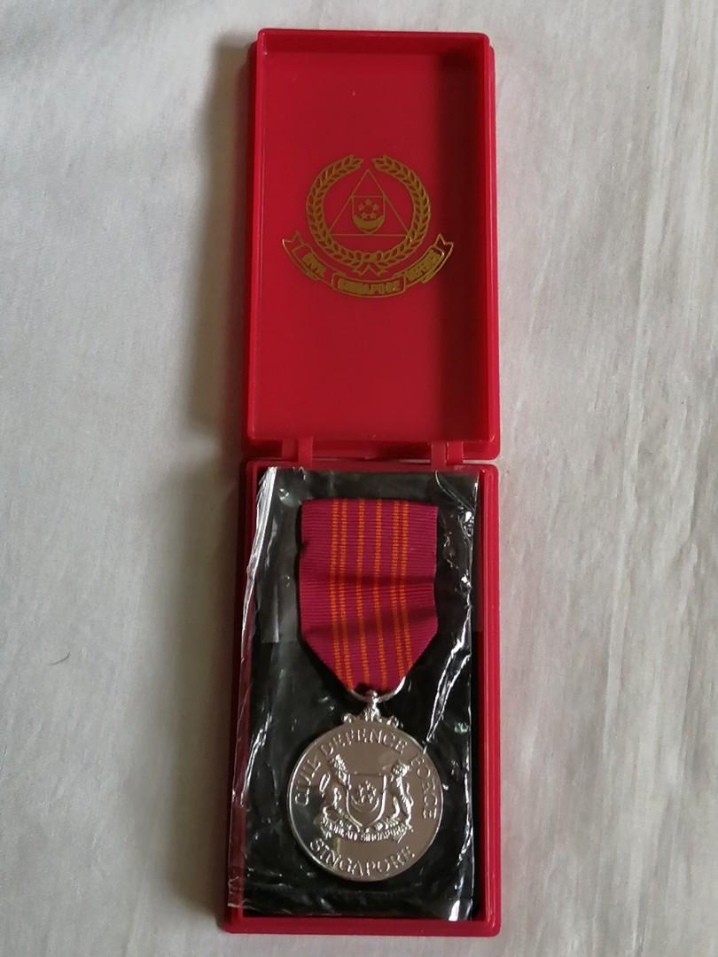 Civil Defence Force Good Service Full Size Medal, Hobbies & Toys ...