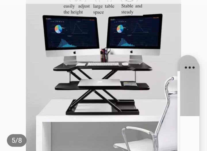 Computer standing desk adjustable and ergonomic, Computers & Tech ...