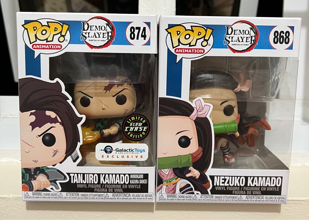 Demon Slayer funko: Tanjiro Chase and Nezuko, Hobbies & Toys, Toys ...