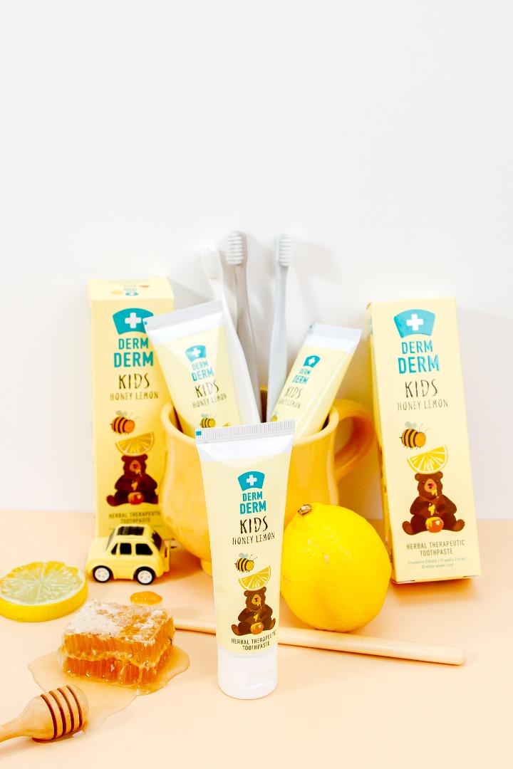 Derm Derm Kids Honey Lemon Organic Toothpaste, Beauty & Personal Care ...