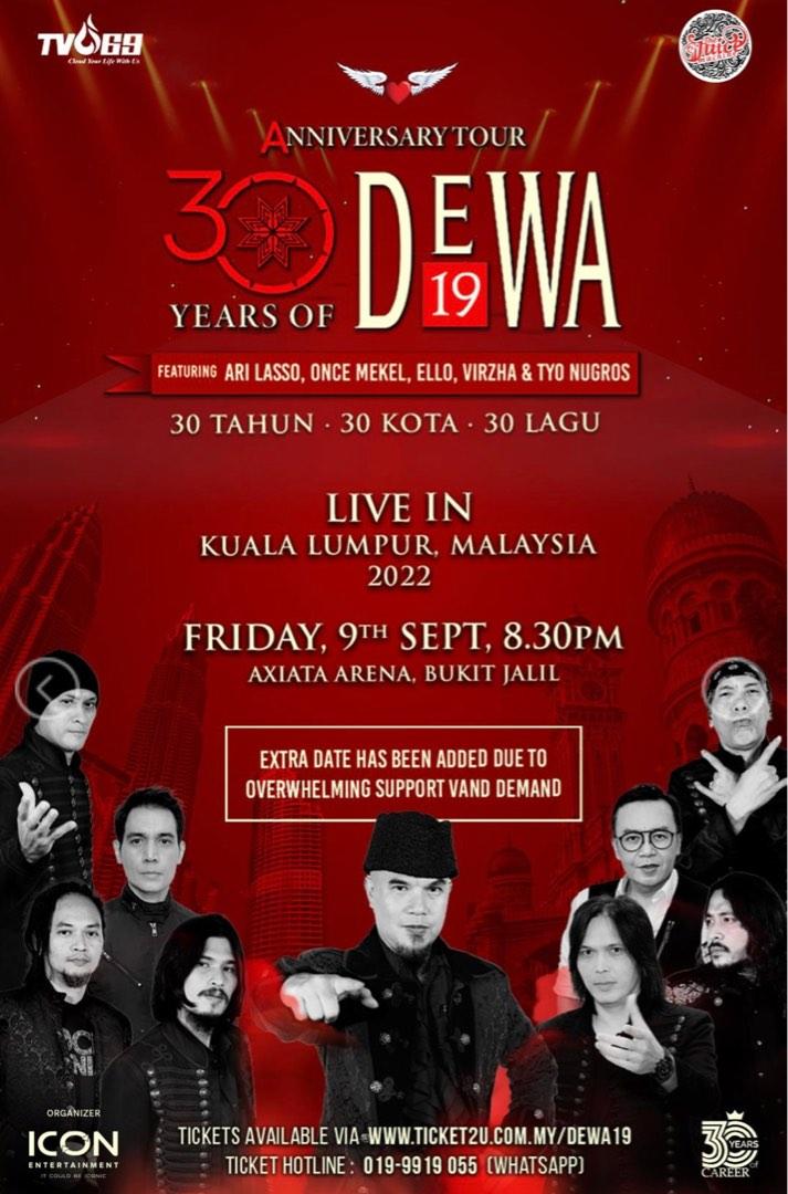 Dewa 19 live in kuala lumpur 9 sept, Tickets & Vouchers, Event Tickets on Carousell